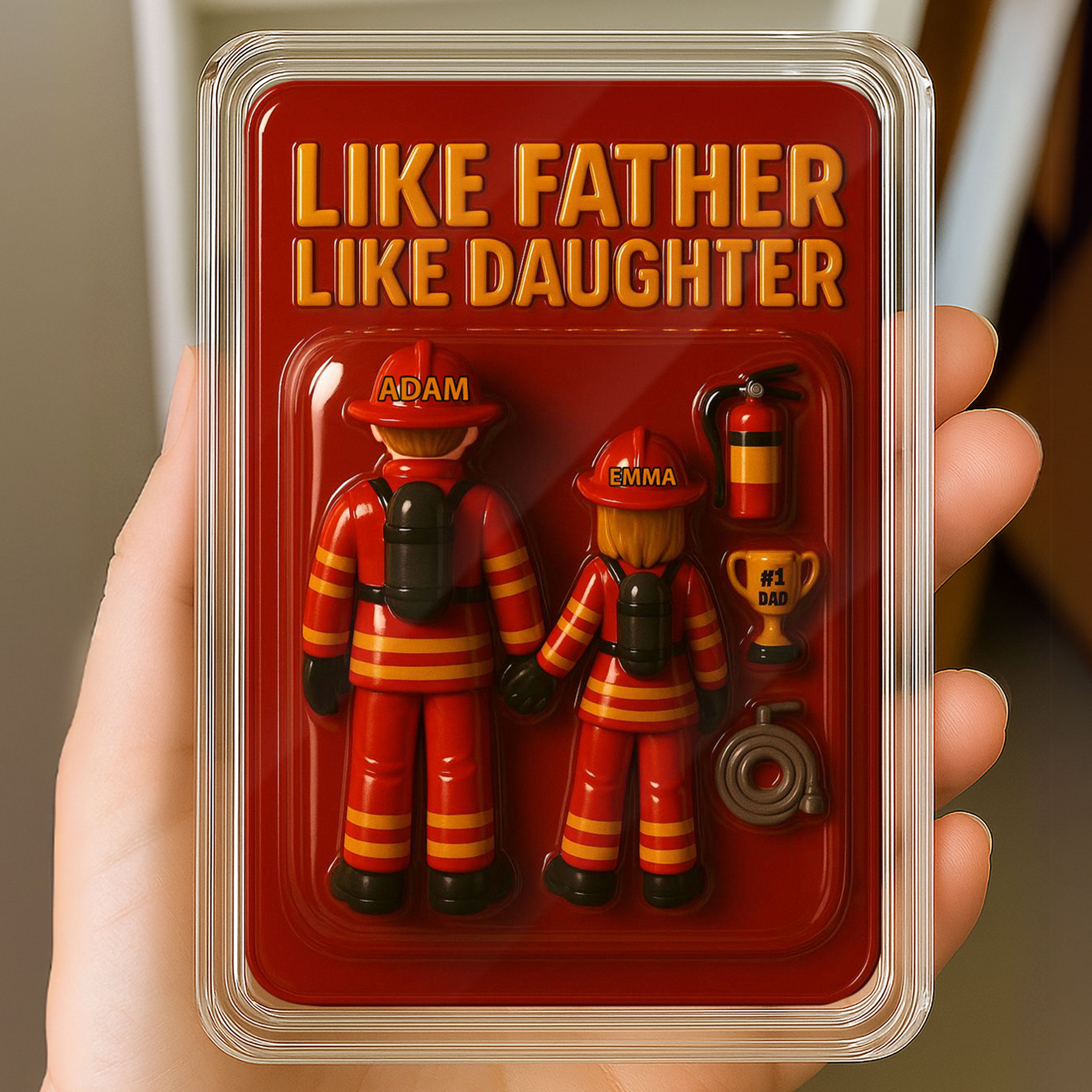 Personalized Firefighter Father Daughter Father's Day Gift Decor Acryl ...